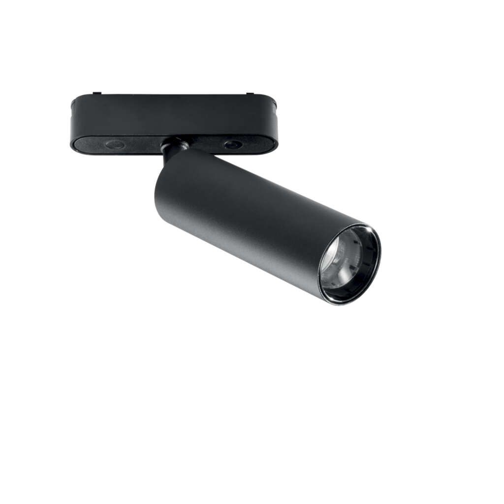 INTEC Luminaire sur rail LED BERNINI en aluminium noir 48V 15W avec interrupteur CCT 17 cm ...