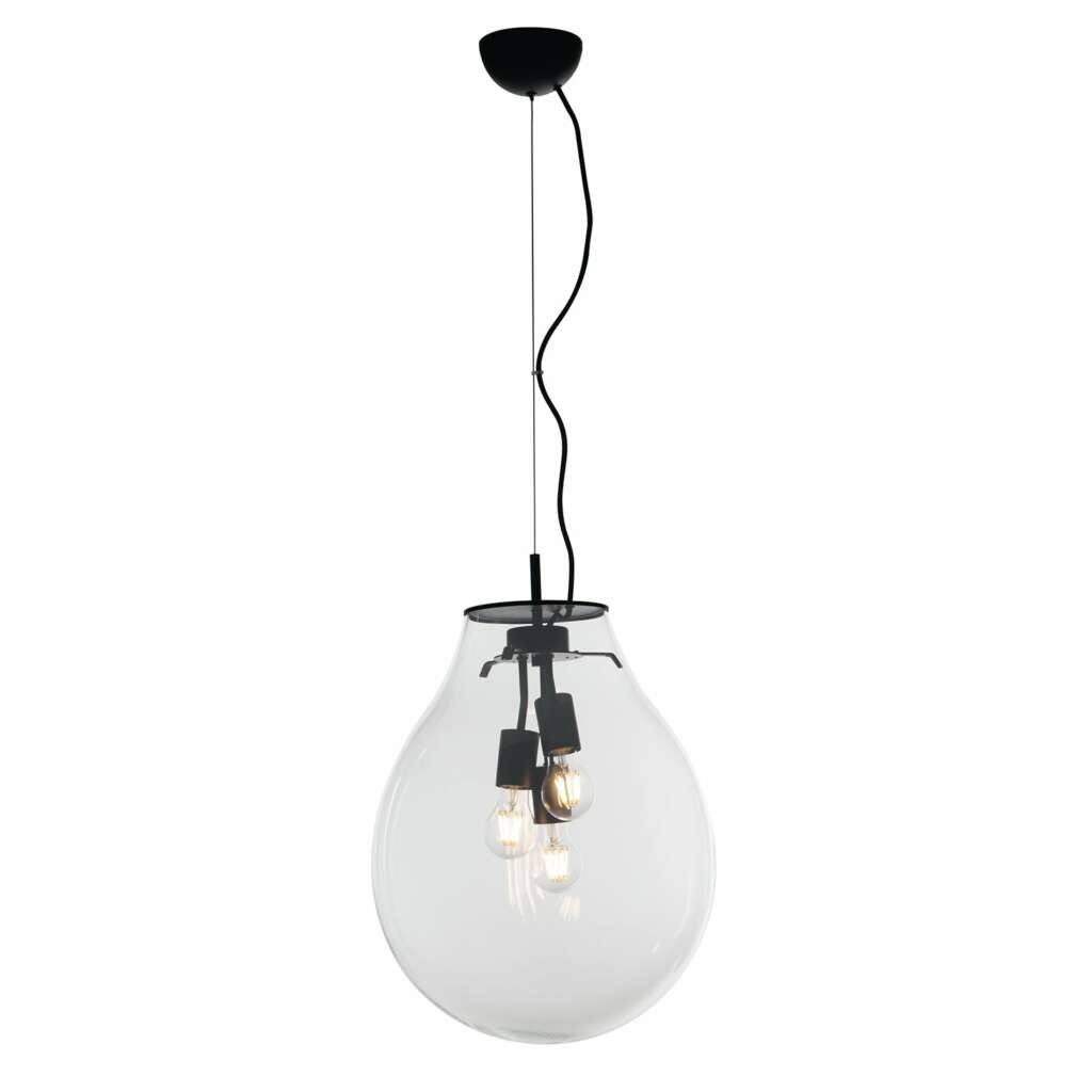 LUCE AMBIENTE E DESIGN Lampe à suspension azuma en verre transparent ...