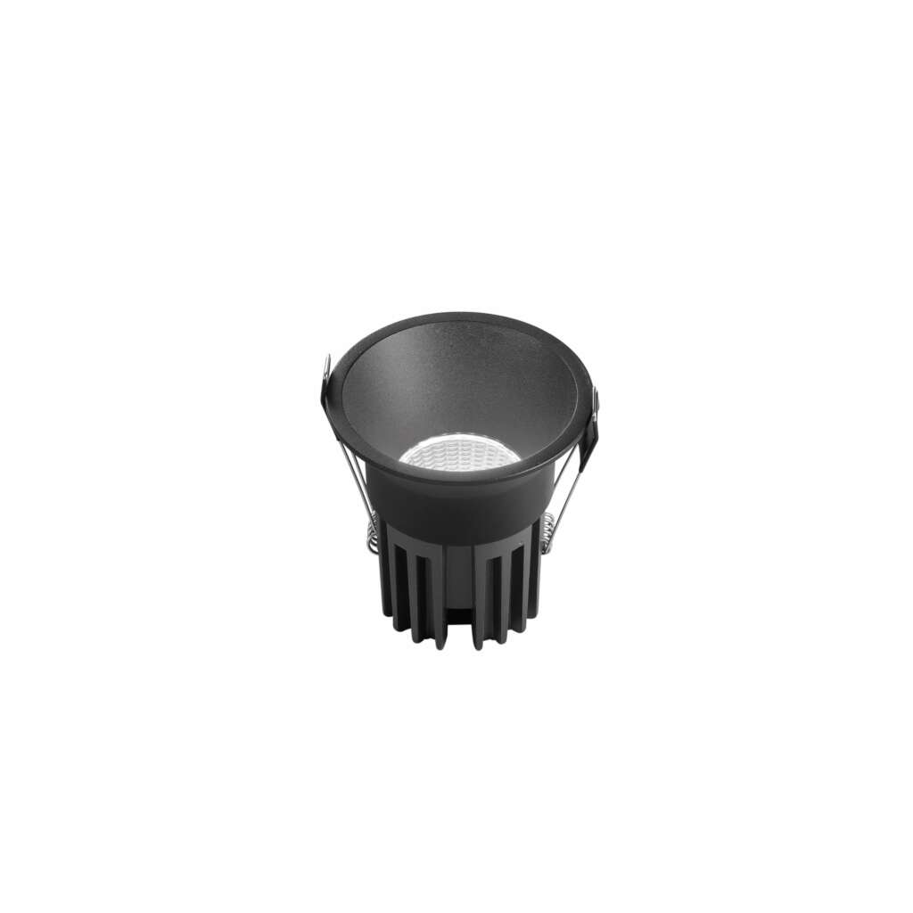 INTEC Luminaire encastré LED QUARK COB en aluminium noir avec fonction CCT 18W | PRECISION LED