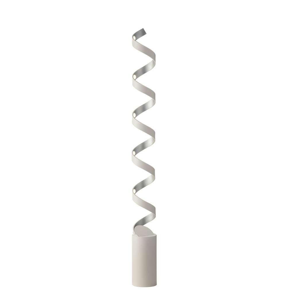 LUCE AMBIENTE E DESIGN Lampadaire LED Helix en aluminium blanc et ...