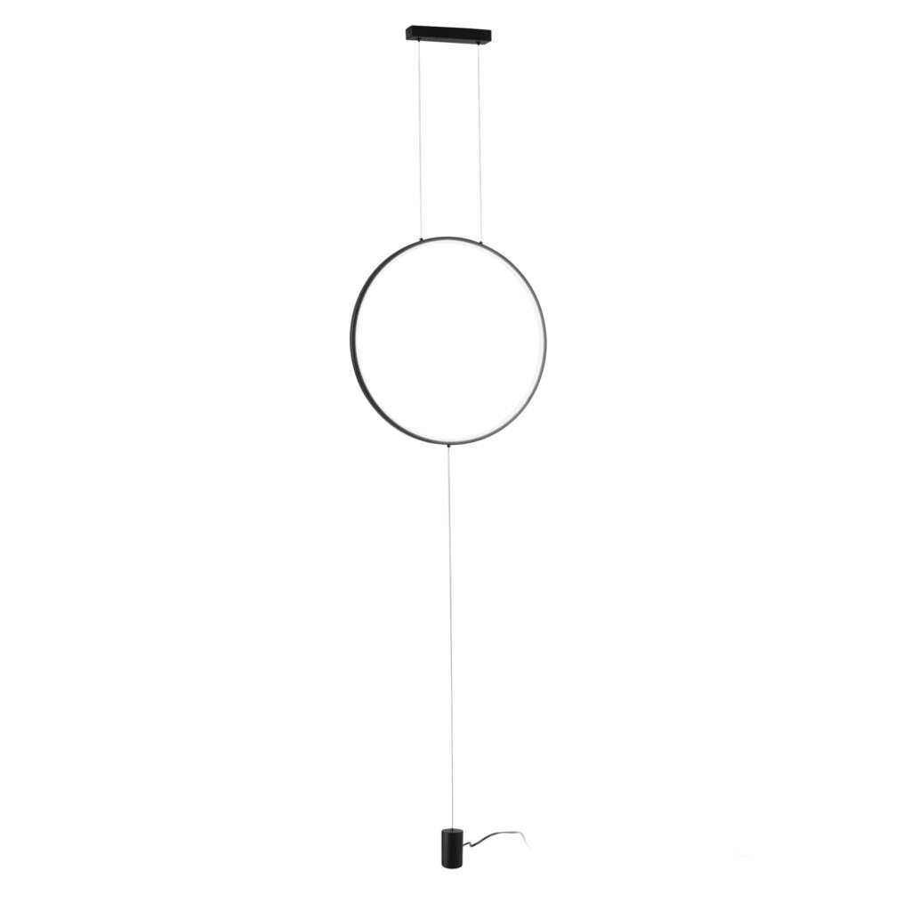 LUCE AMBIENTE E DESIGN Suspension LED PORTAL en métal noir 20W avec ...