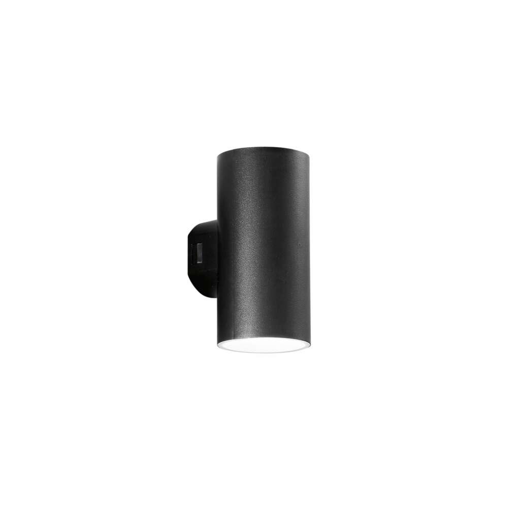 INTEC Applique d'extérieur LED POLO ronde noire 2x8W à lumière chaude ...