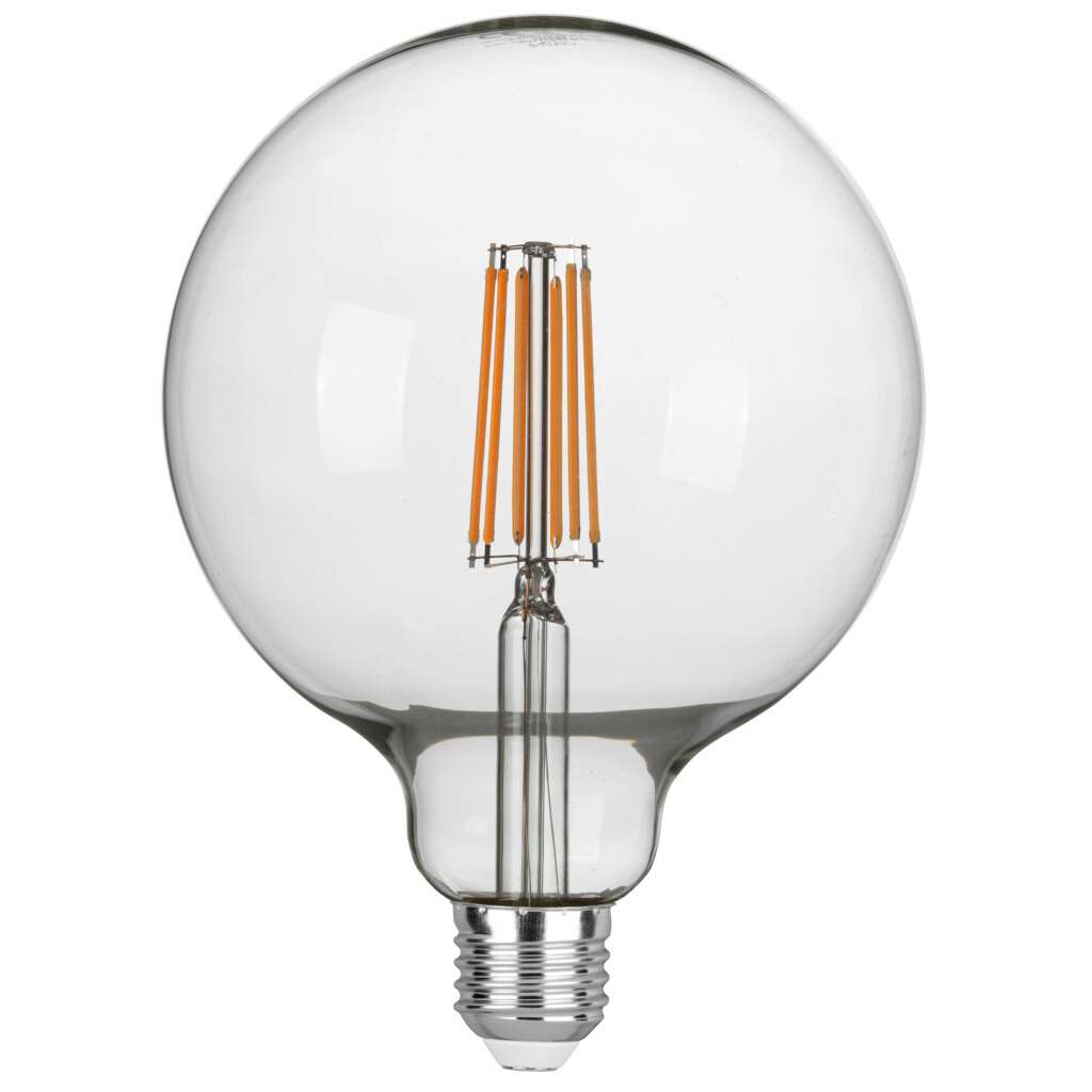 INTEC BULBS Ampoule globe LED E27 transparente 125 mm 8W 2700K (lumière ...